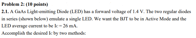 Solved 2.1. A GaAs Light-emitting Diode (LED) has a forward | Chegg.com