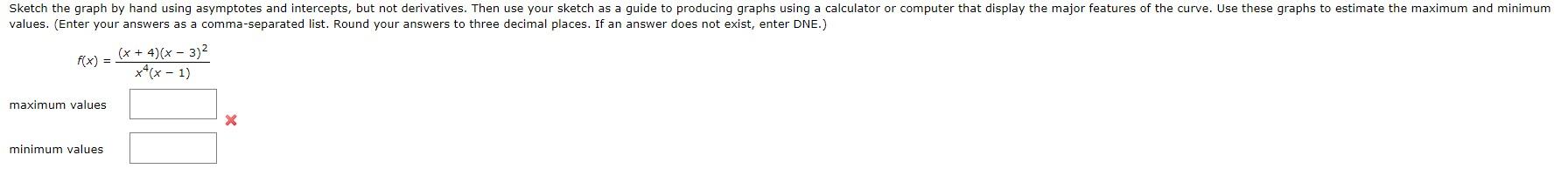 Solved values. (Enter your answers as a comma-separated | Chegg.com