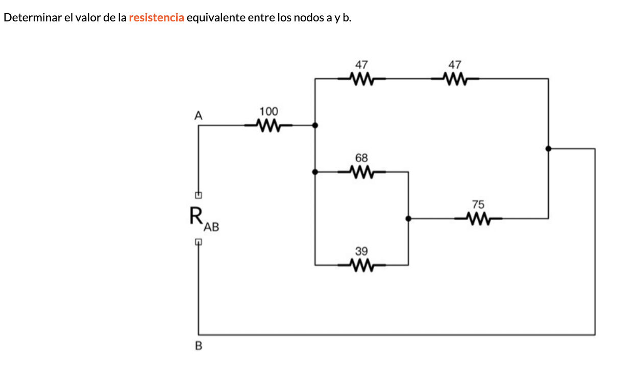 Solved Determinar el valor de la resistencia equivalente | Chegg.com