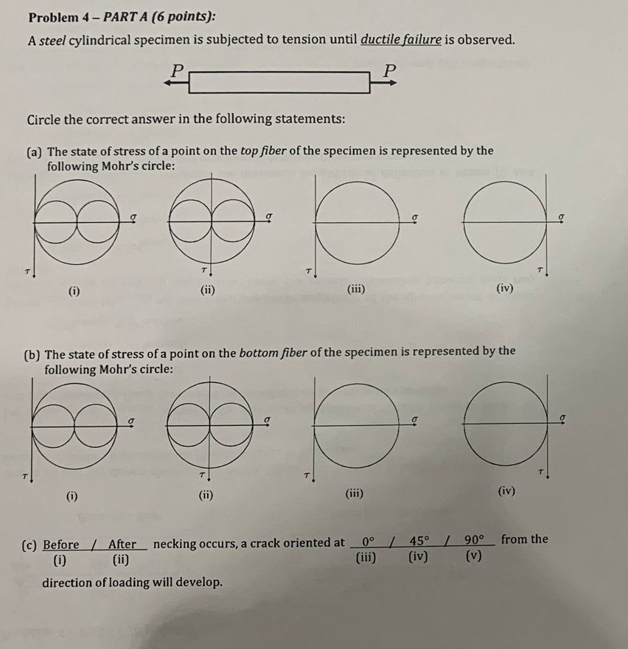 Solved Problem 4-PART A (6 points): A steel cylindrical | Chegg.com