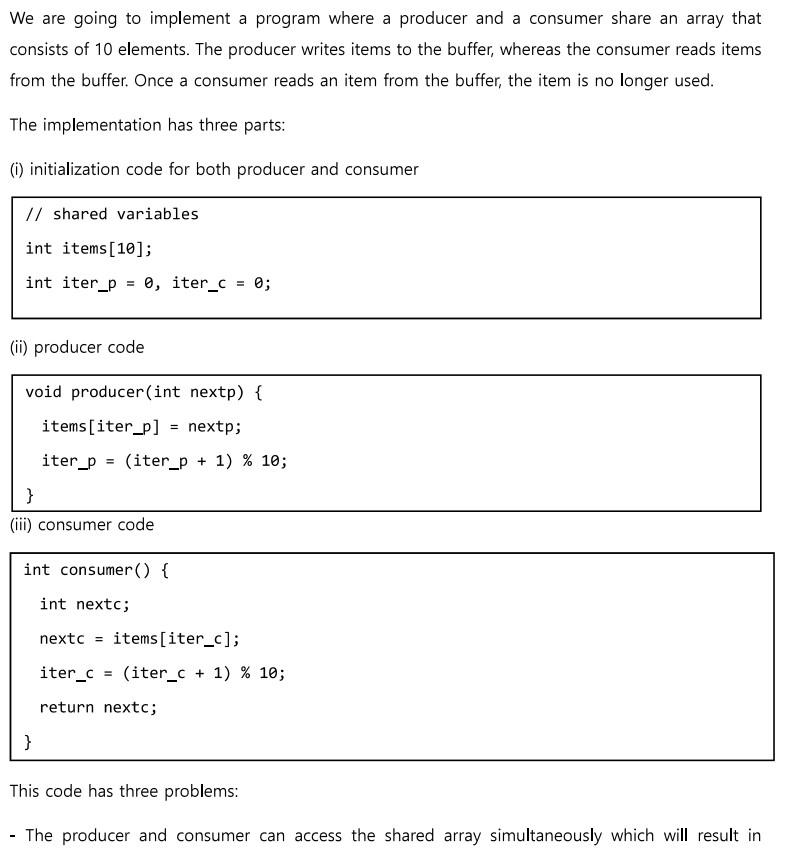 Solved We are going to implement a program where a producer | Chegg.com