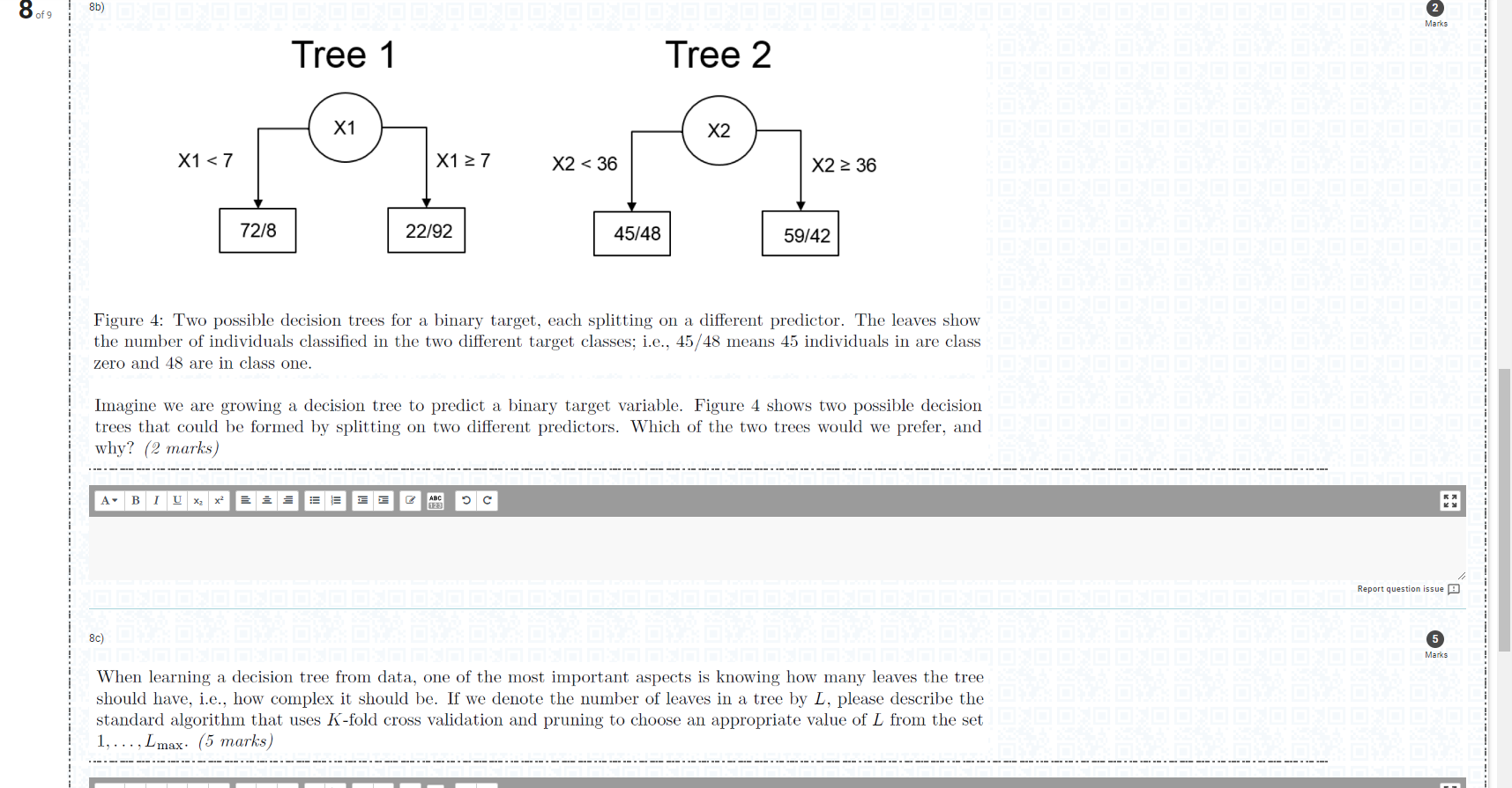 Figure 3: A regression tree predicting the fuel | Chegg.com