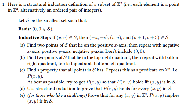 1. Here is a structural induction definition of a | Chegg.com