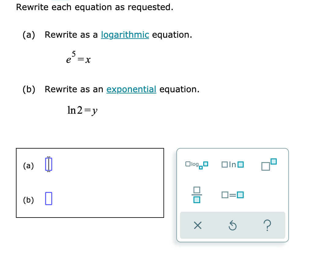 Solved Rewrite Each Equation As Requested A Rewrite As A