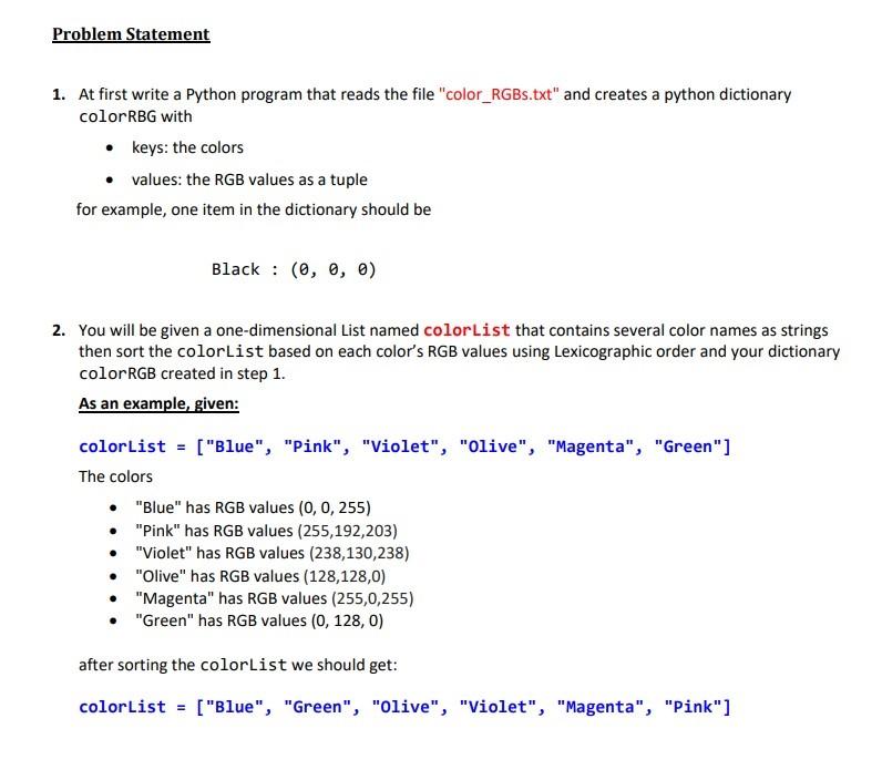 Solved 1. At first write a Python program that reads the | Chegg.com