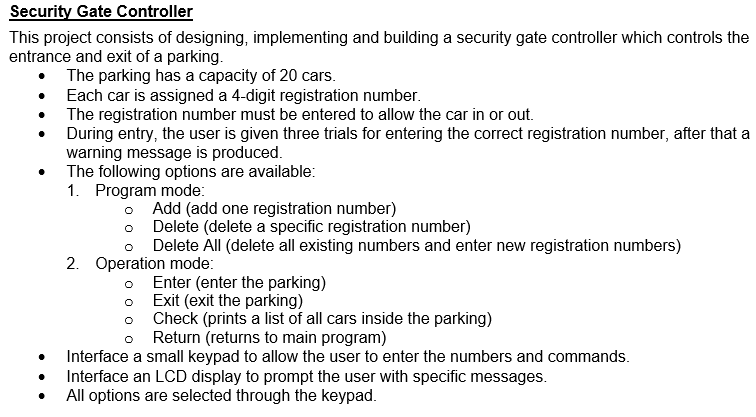 Solved write a microC code for the following case using for | Chegg.com