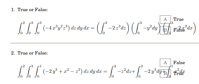 Solved 1. True or False: | Chegg.com
