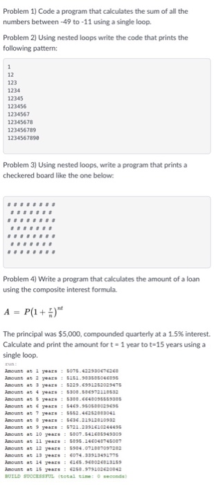 Solved Problem 1 Code A Program That Calculates The Sum Of 5190