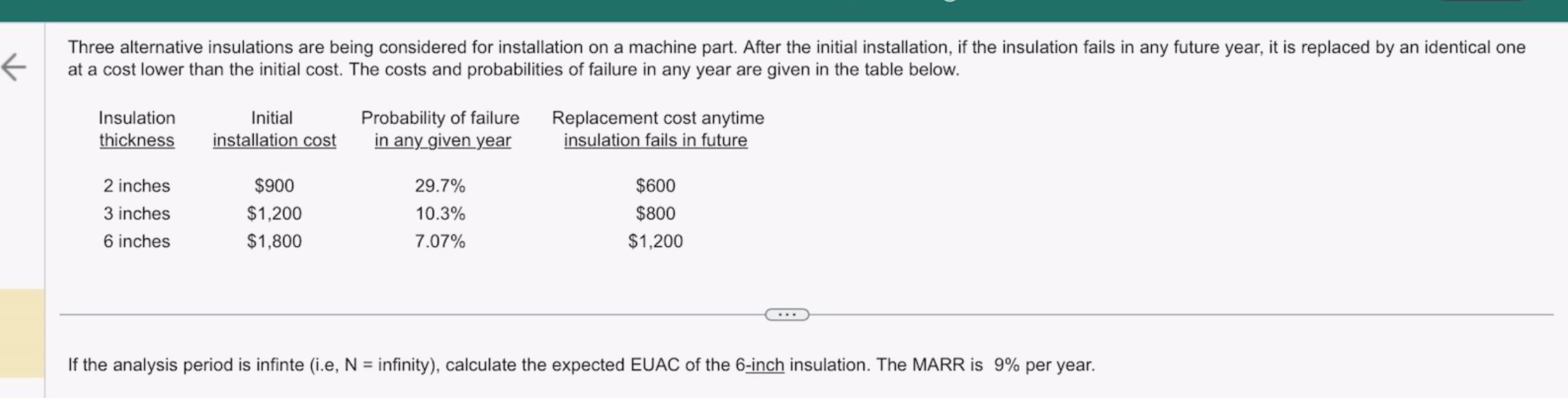 Solved can you please help calculate the EUAC when the | Chegg.com