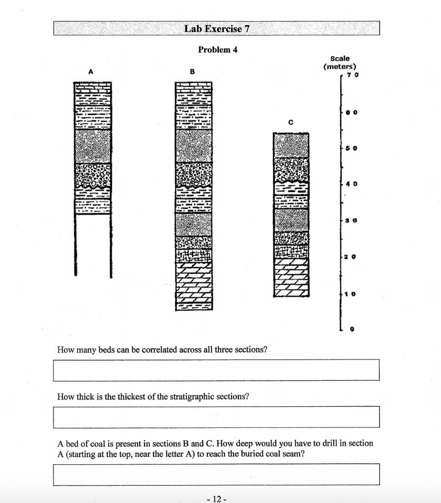 Solved Problems 1 Through 7 For Each Set Of Stratigraphic 
