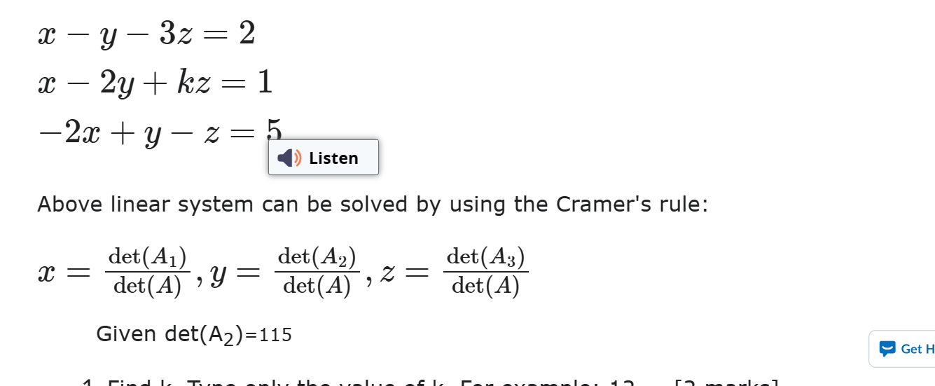 Solved Find k. Type only the value of k. For example: 12 | Chegg.com