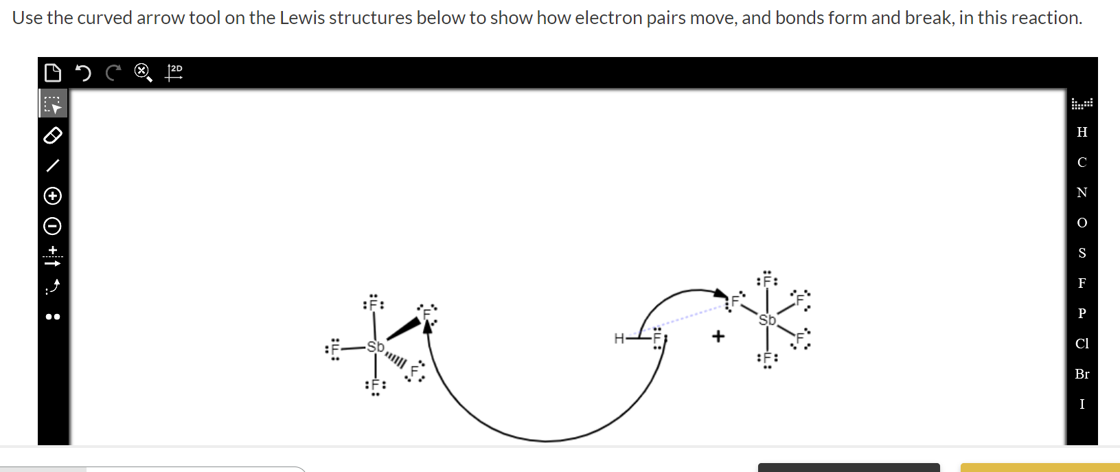 Solved Consider the reaction between HF and SbF5 to form the | Chegg.com