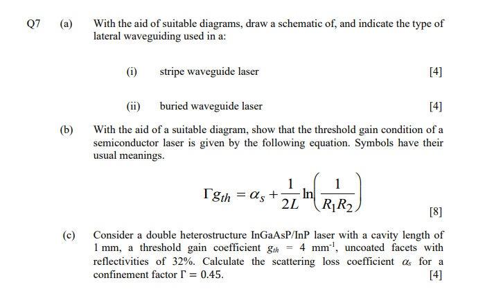 Solved Q7 (a) ﻿With the aid of ﻿suitable diagrams, draw a | Chegg.com