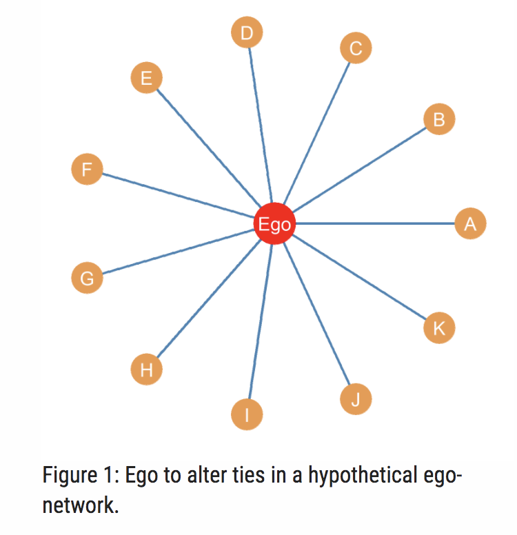 Solved Consider Figure 1. This shows the ego-to-alter ties | Chegg.com