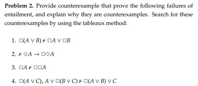 Problem 2. Provide counterexample that prove the | Chegg.com