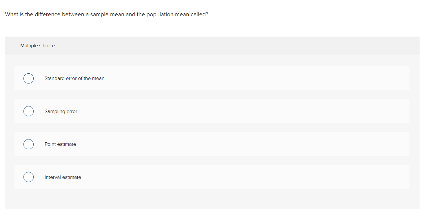 Solved What is the difference between a sample mean and the | Chegg.com