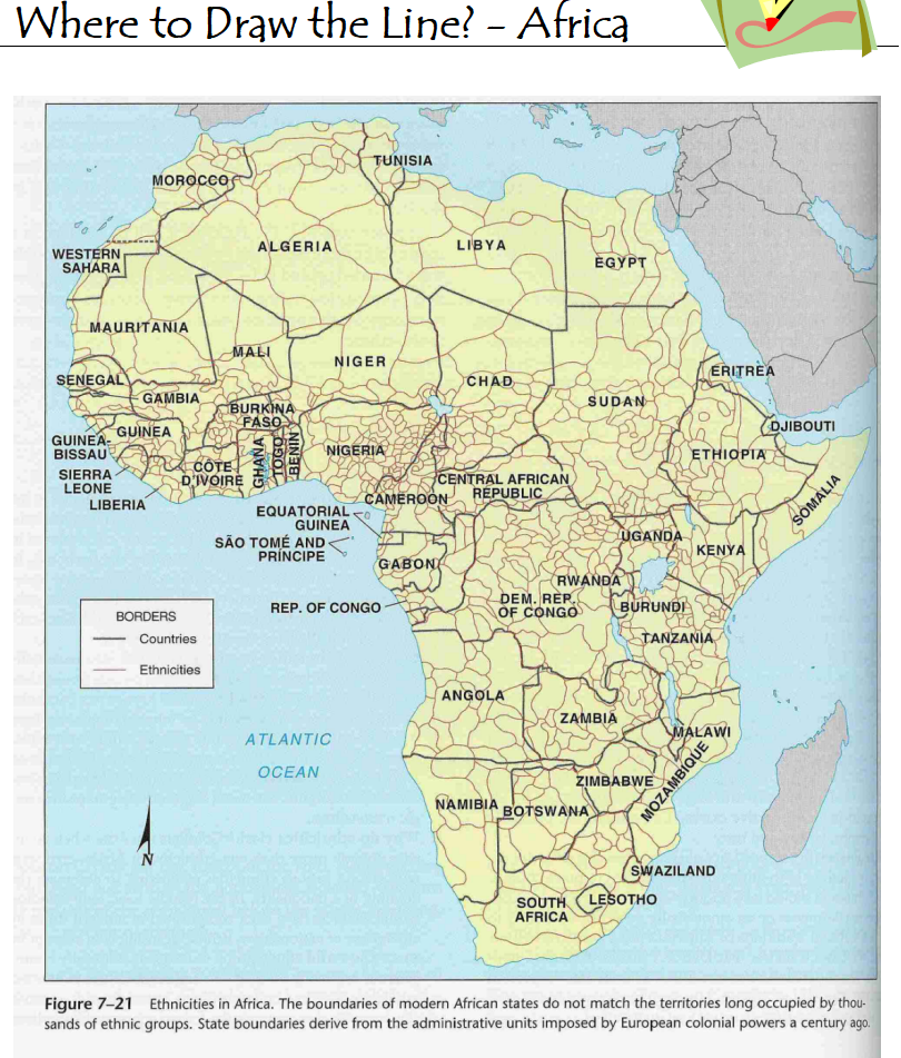 Figure 7-21 ﻿Ethnicities in Africa. The boundaries of | Chegg.com