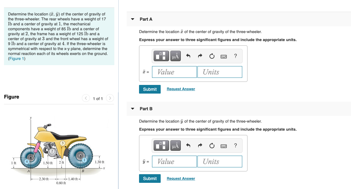 Solved FIND X BAR, Y BAR, and normal force exerted on | Chegg.com