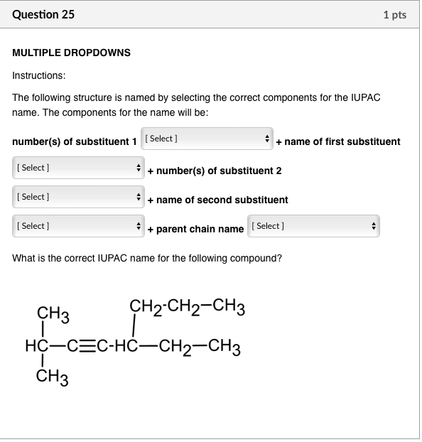 Solved MULTIPLE DROPDOWNS Instructions: The following | Chegg.com