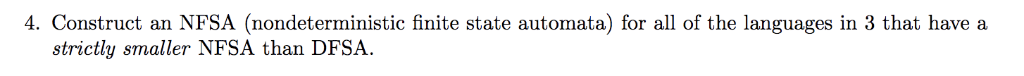 Solved 4. Construct an NFSA (nondeterministic finite state | Chegg.com