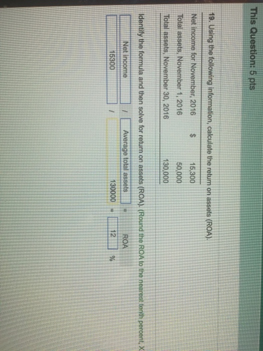 Solved This Question: 5 pts 19. Using the following | Chegg.com