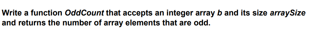 Solved Write a function OddCount that accepts an integer | Chegg.com