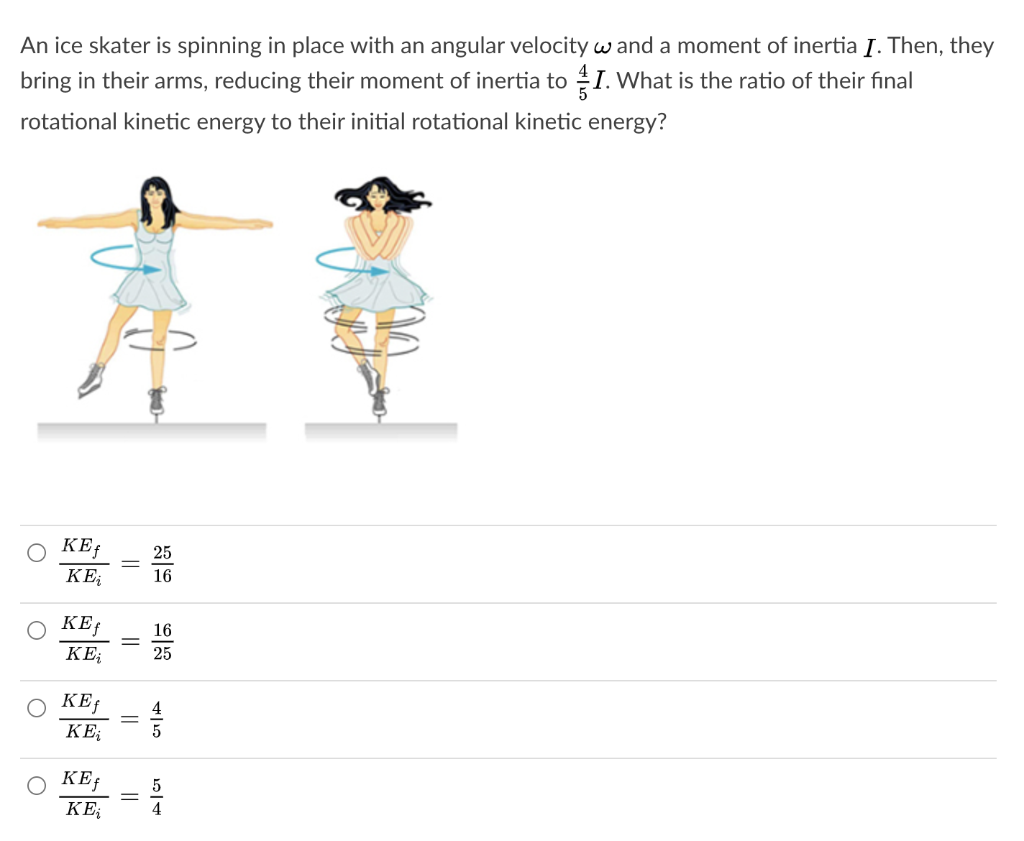Solved An ice skater is spinning in place with an angular | Chegg.com