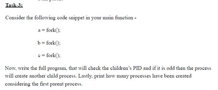 Solved Task-3: Consider the following code snippet in your | Chegg.com