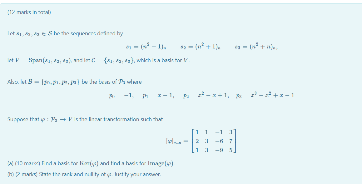 Solved (12 marks in total) Let s1,s2,s2∈S be the sequences | Chegg.com