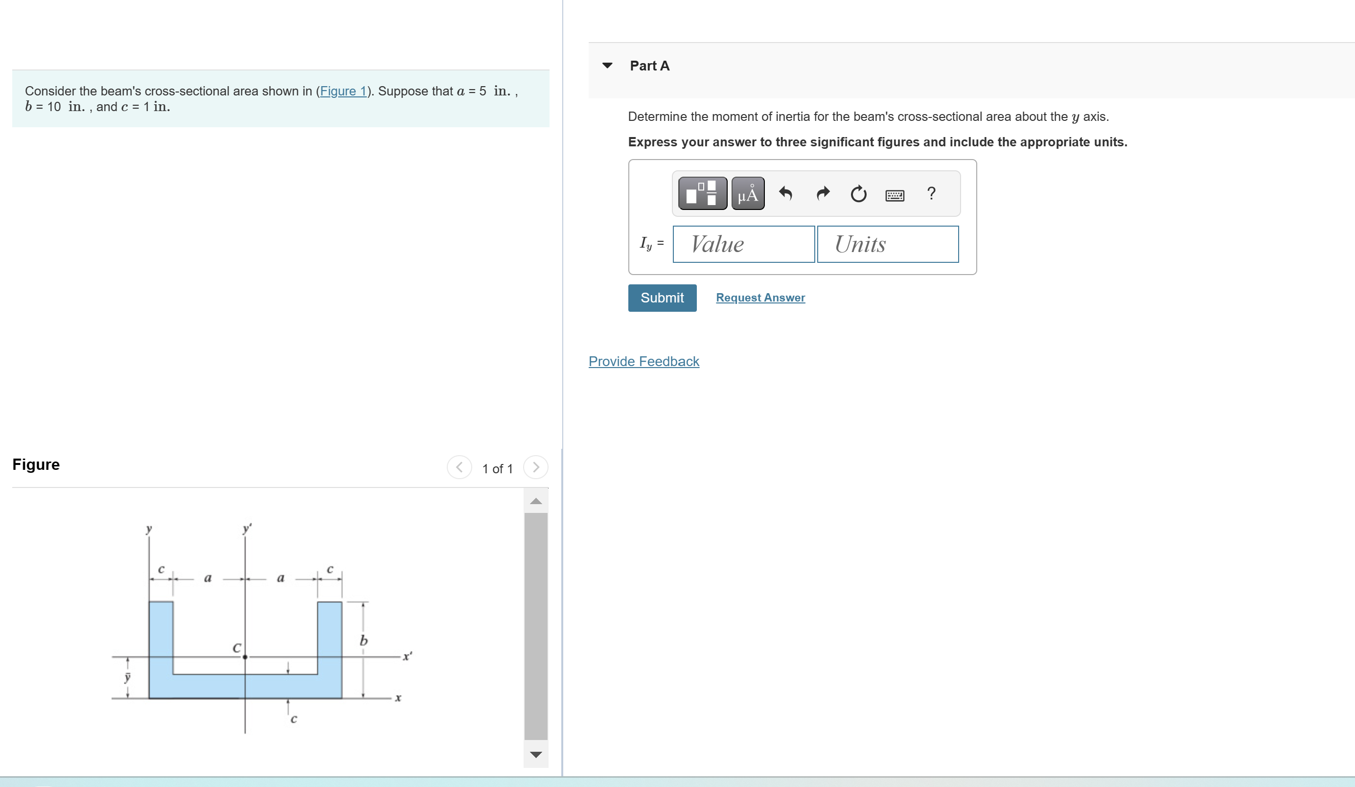 Solved Consider the beam's cross-sectional area shown in | Chegg.com