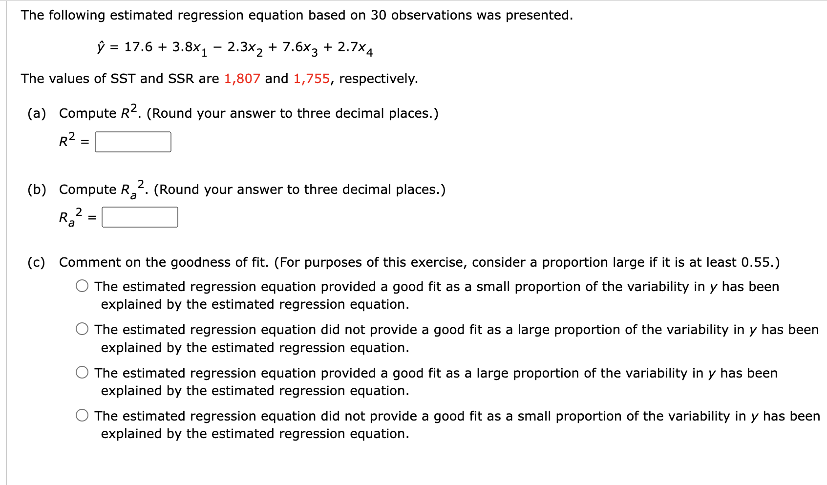 Solved The following estimated regression equation based on | Chegg.com