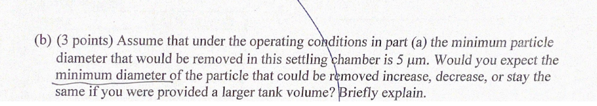 Solved 5. (15 points) A horizontal settling chamber has the | Chegg.com