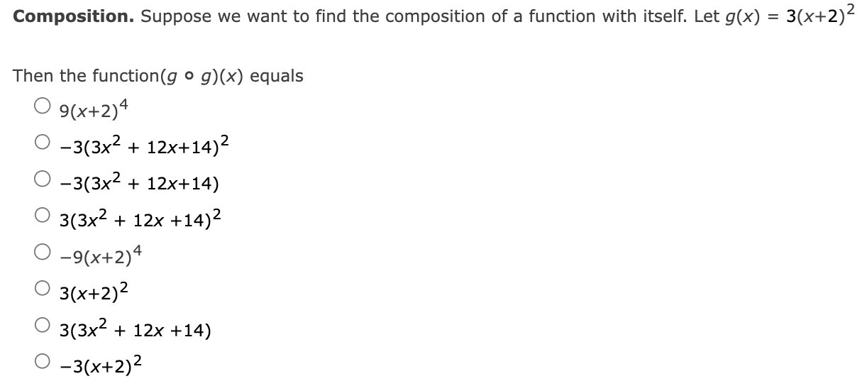 Solved Composition. Suppose we want to find the composition | Chegg.com