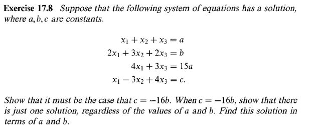 Solved Exercise 17.8 Suppose that the following system of | Chegg.com