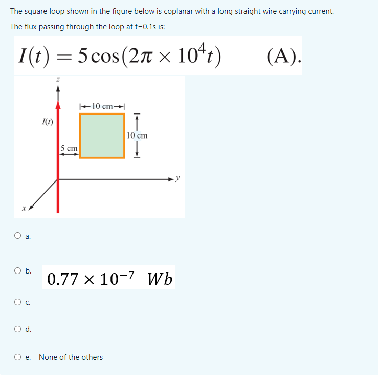 Solved The square loop shown in the figure below is coplanar | Chegg.com