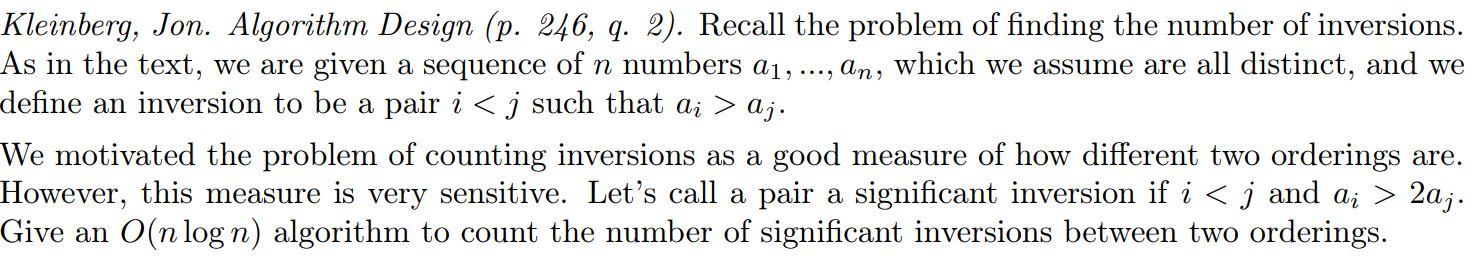 Solved ..., Kleinberg, Jon. Algorithm Design (p. 246, q. 2). | Chegg.com