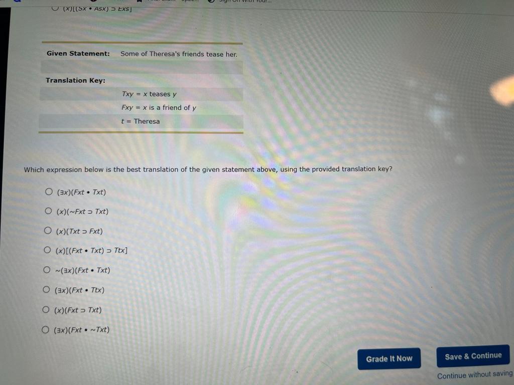 Solved The following exercises provide practice translating | Chegg.com