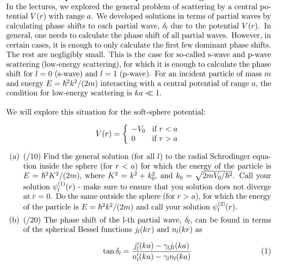 Solved In the lectures, we explored the general problem of | Chegg.com