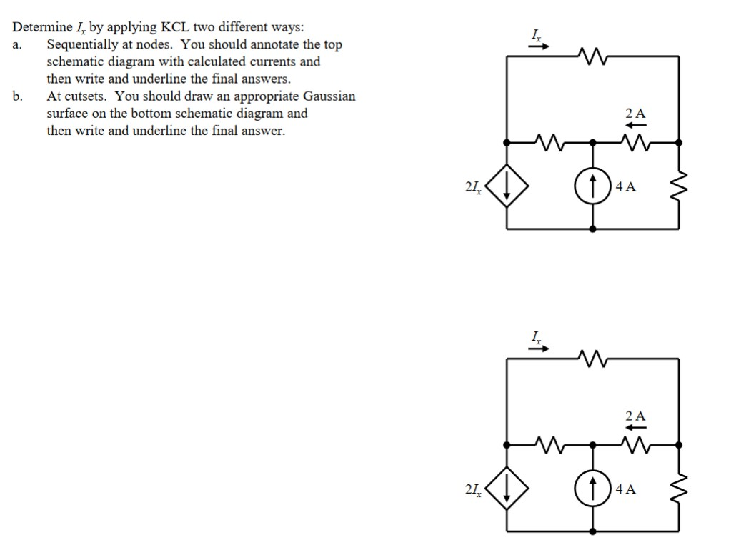 Solved Determine I, by applying KCL two different ways: | Chegg.com
