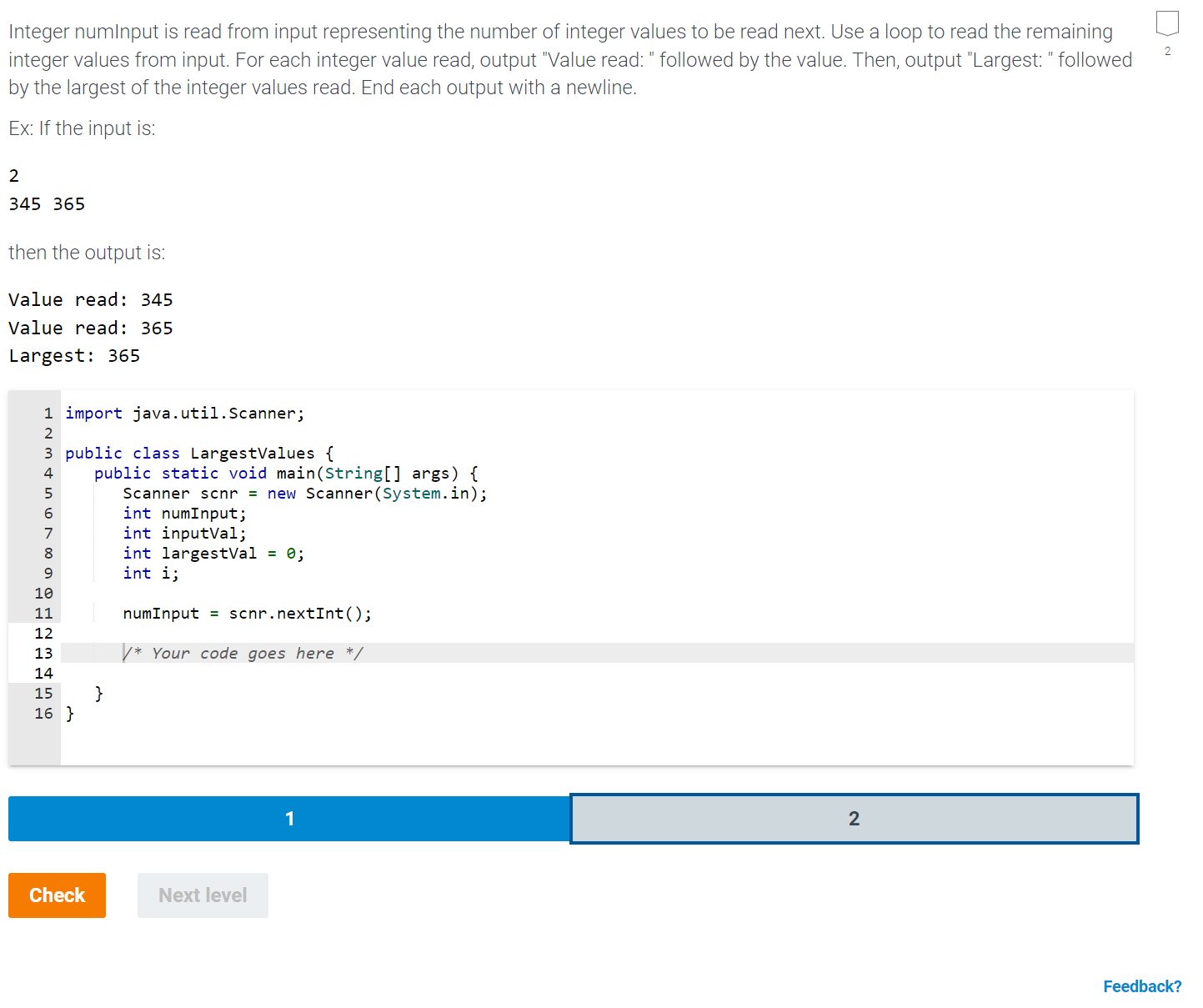 Solved Read integer inCount from input as the number of | Chegg.com