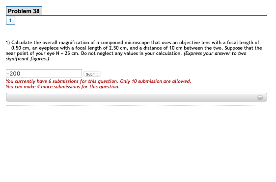 Solved Problem 38 1) Calculate the overall magnification of | Chegg.com
