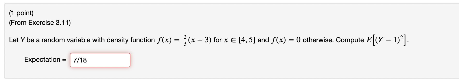 Solved Let Y be a random variable with density function | Chegg.com