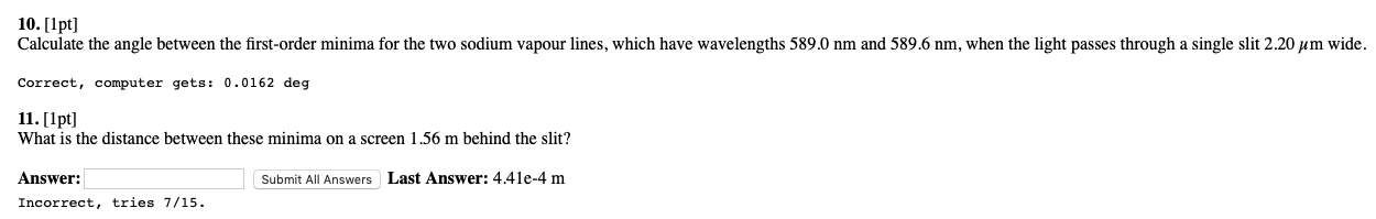 Solved 10. [1pt] Calculate the angle between the first-order | Chegg.com