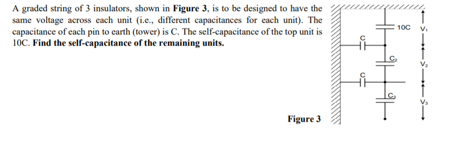 Solved A graded string of 3 insulators, shown in Figure 3, | Chegg.com