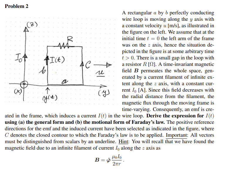 Solved Problem 2 A rectangular a by b perfectly conducting | Chegg.com