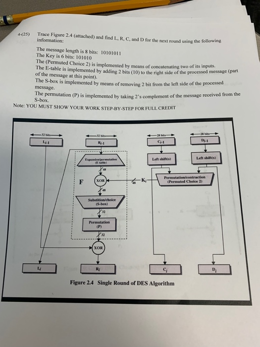 4(25) Trace Figure 2.4 (attached) and find L., R, C, | Chegg.com