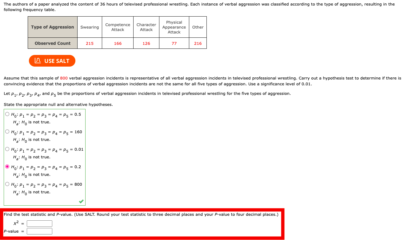 Solved convincing evidence that the proportions of verbal | Chegg.com