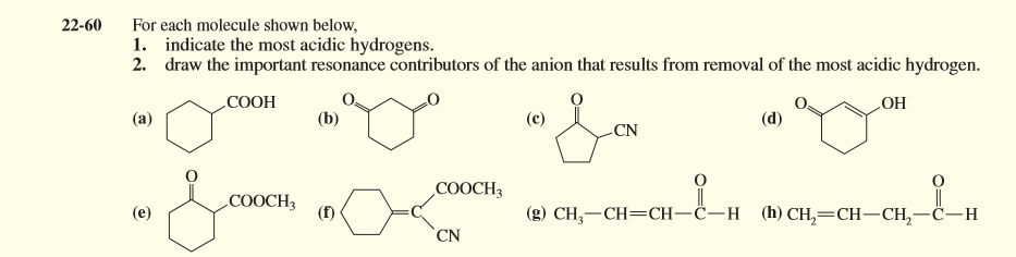 Solved 22-60 For each molecule shown below, 1. indicate the | Chegg.com