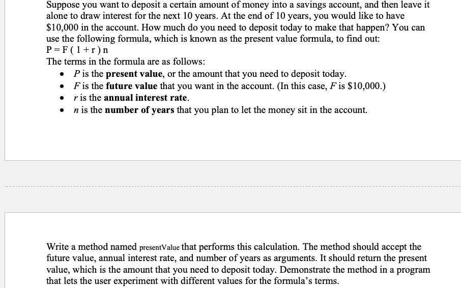 Solved Suppose you want to deposit a certain amount of money | Chegg.com