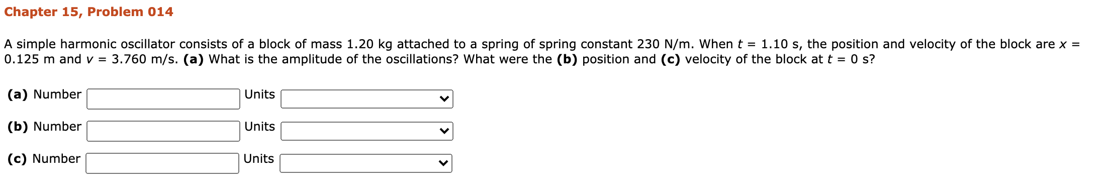 Solved Chapter 15, Problem 014 A simple harmonic oscillator | Chegg.com